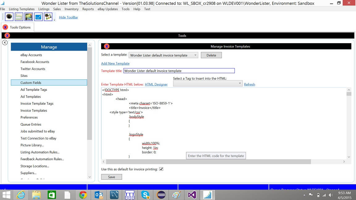 Easily customize your invoice template with the best eBay listing ...